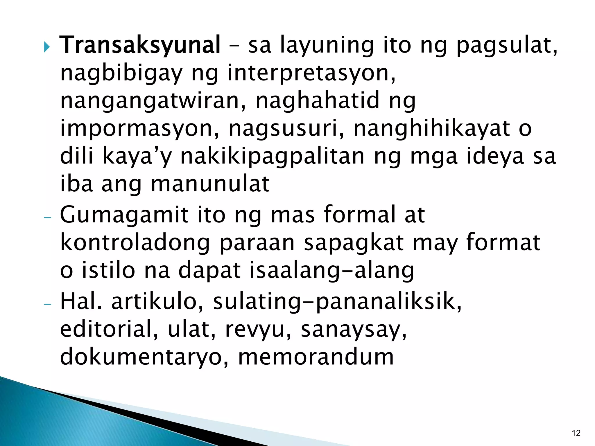 Kasanayan sa Pagsulat | PPT