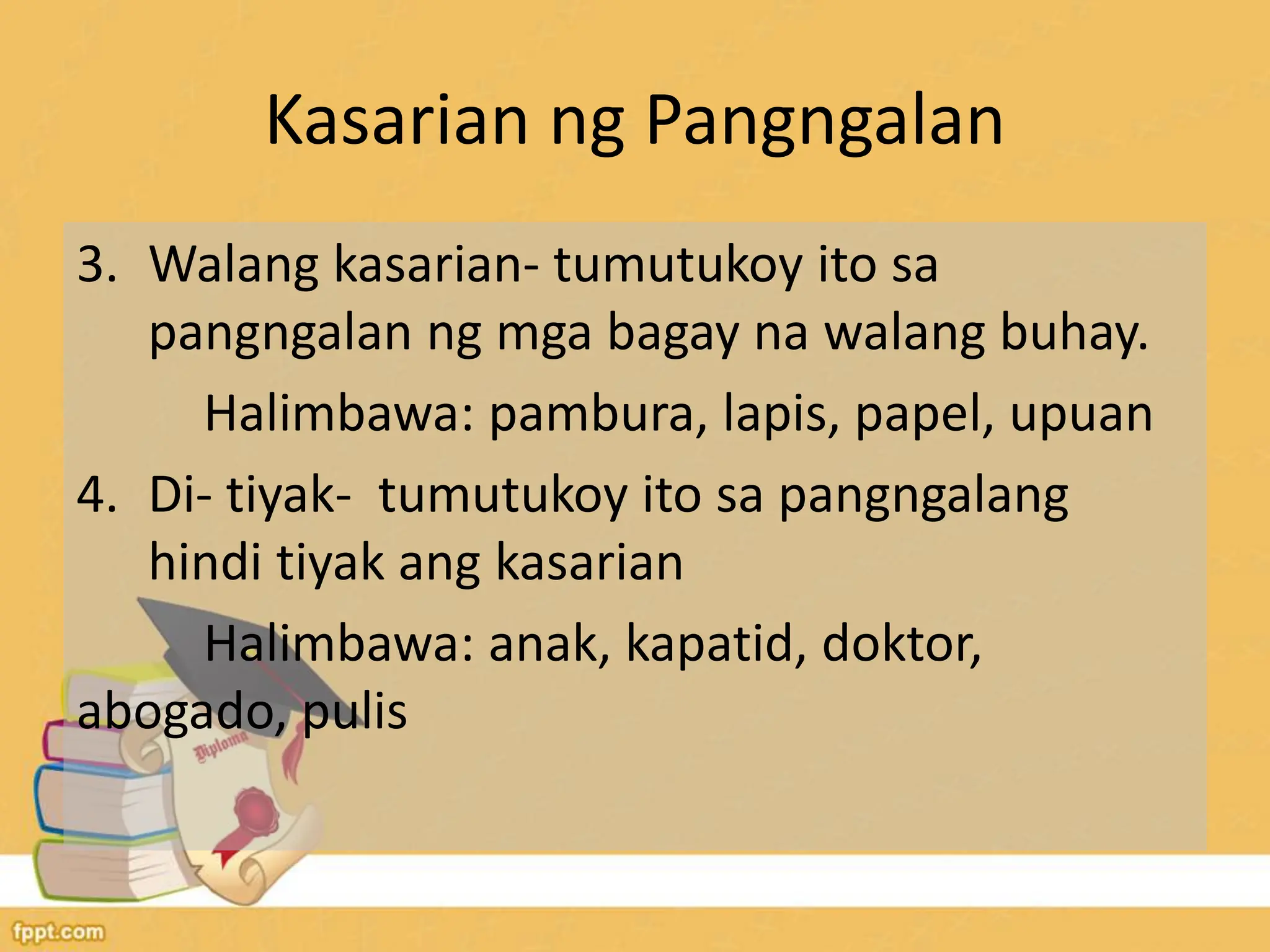 Kasarian ng Pangngalan.pptx NNNNNNNNNNNN | PPTX