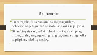 KASASAYSAYAN NG LINGGWISTIKA isang awtput sa asignaturang filipino ppt.pptx