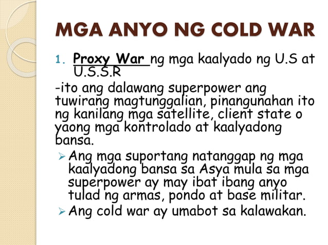 Kasaysayan at epekto ng cold war | PPTX