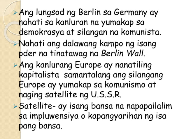 Kasaysayan at epekto ng cold war | PPTX