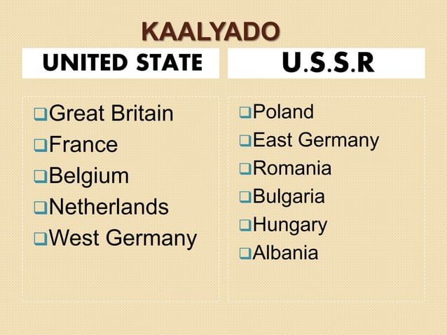 Kasaysayan at epekto ng cold war | PPTX
