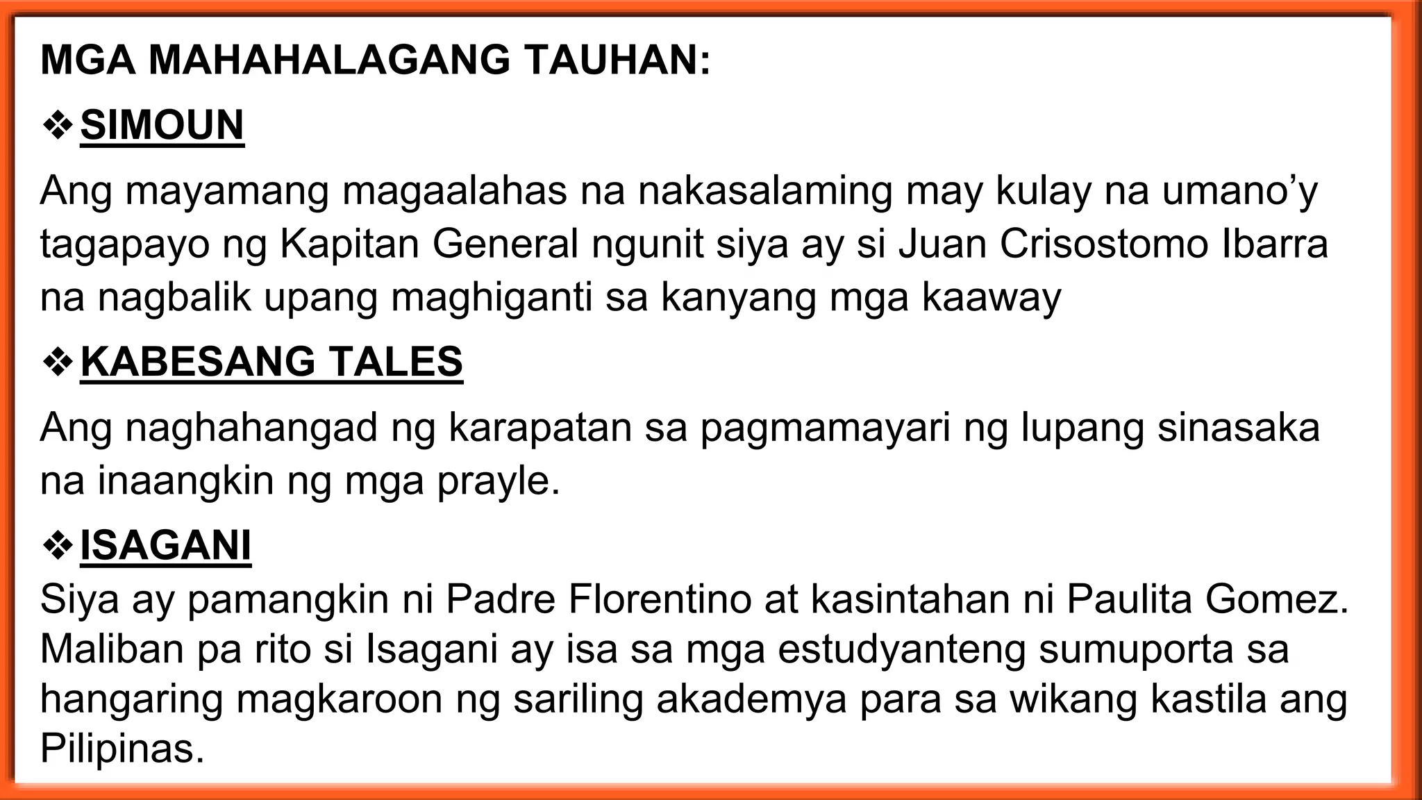 Kasaysayan at Tauhan ng El Filibusterismo.pptx