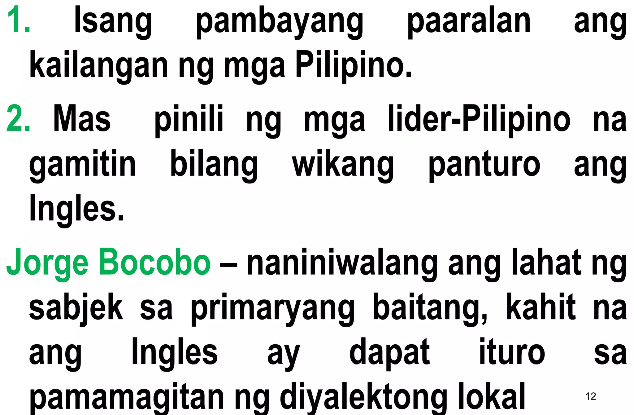 Kasaysayan ng Wikang Filipino | PPT