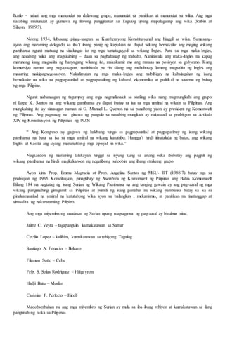 Kasaysayan ng ALPABETO at WIKA | DOCX