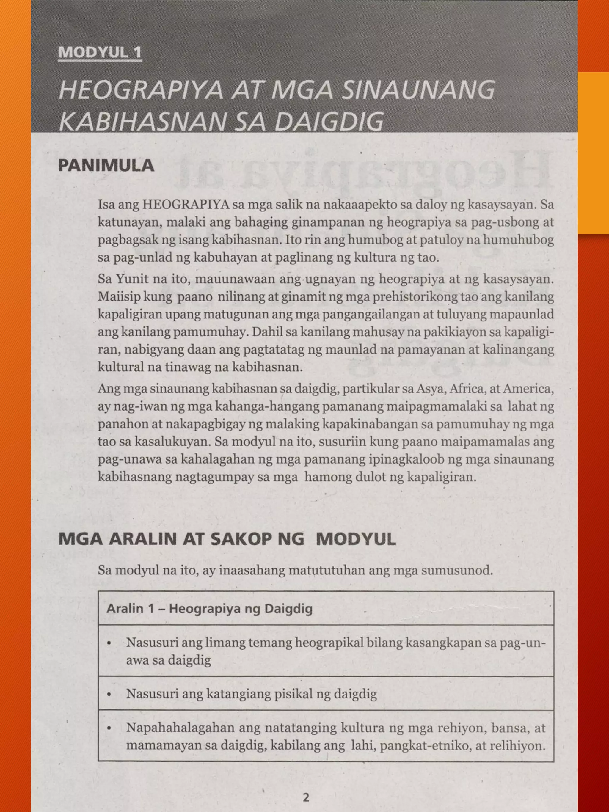 Grade 9 Module in A.P. (First Quarter) | PDF