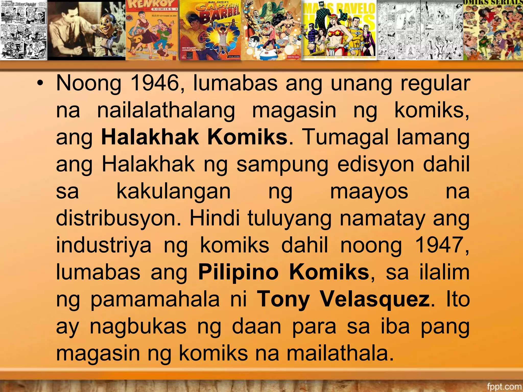 Kasaysayan ng Komiks | PPTX