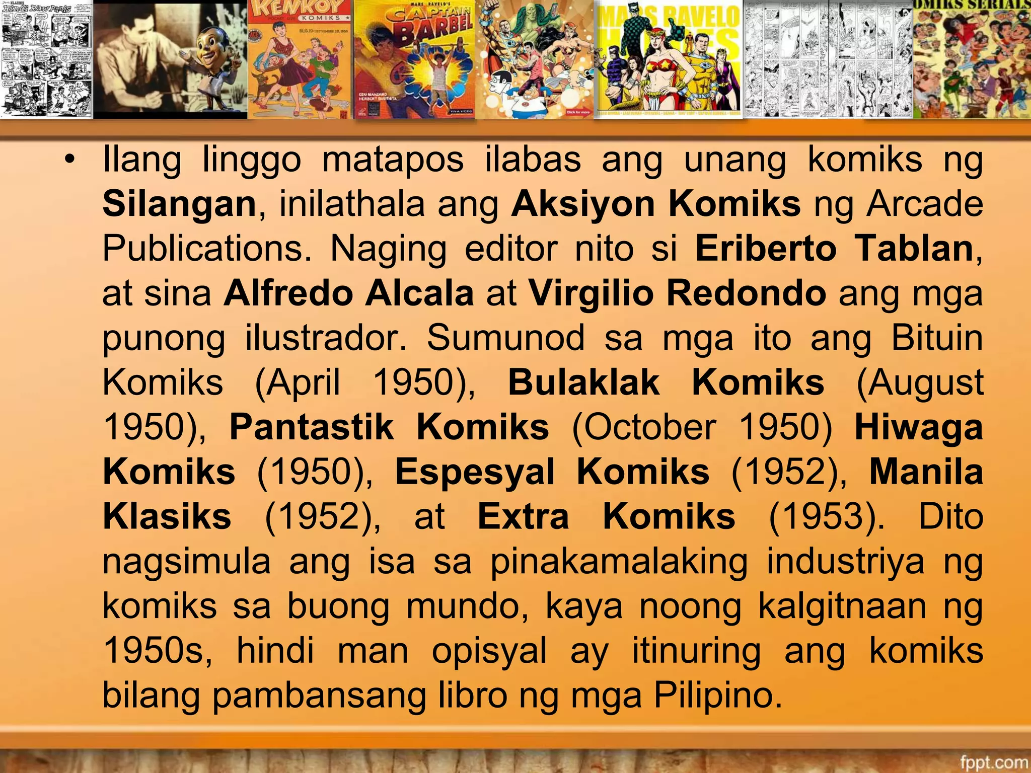 Kasaysayan ng Komiks | PPTX