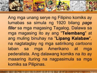 Kasaysayan ng Komiks | PPTX