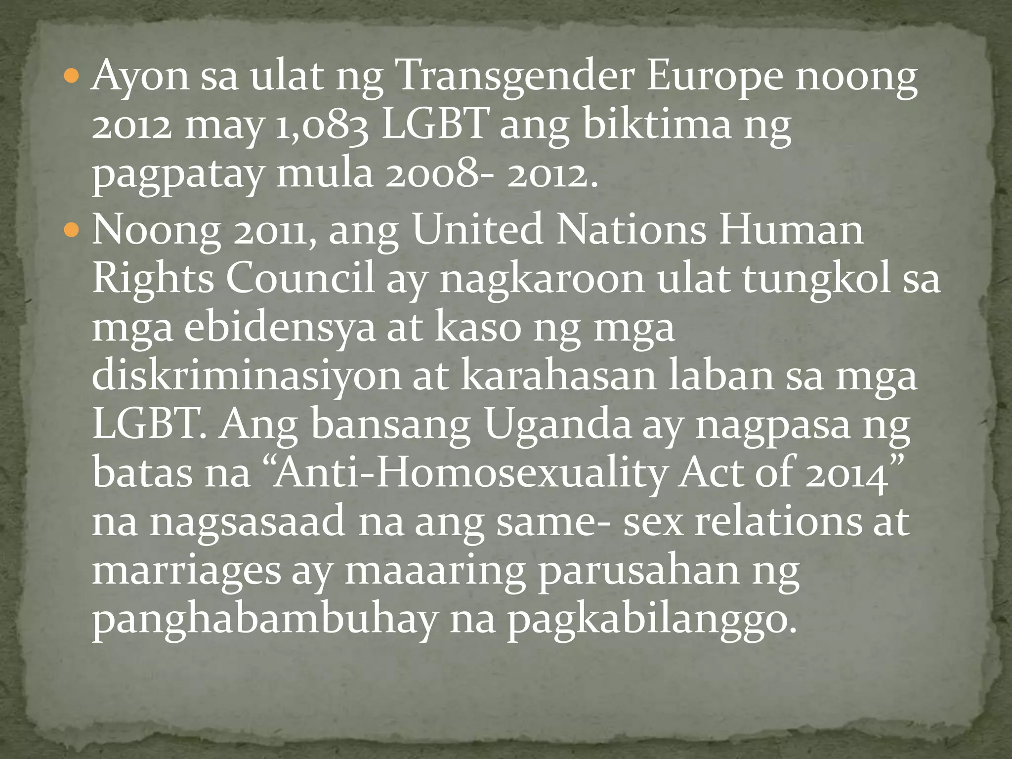 Kasaysayan ng lgbt sa pilipinas | PPTX