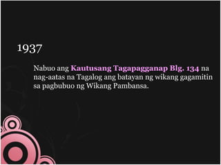 Kasaysayan ng pagunladngwika | PPTX