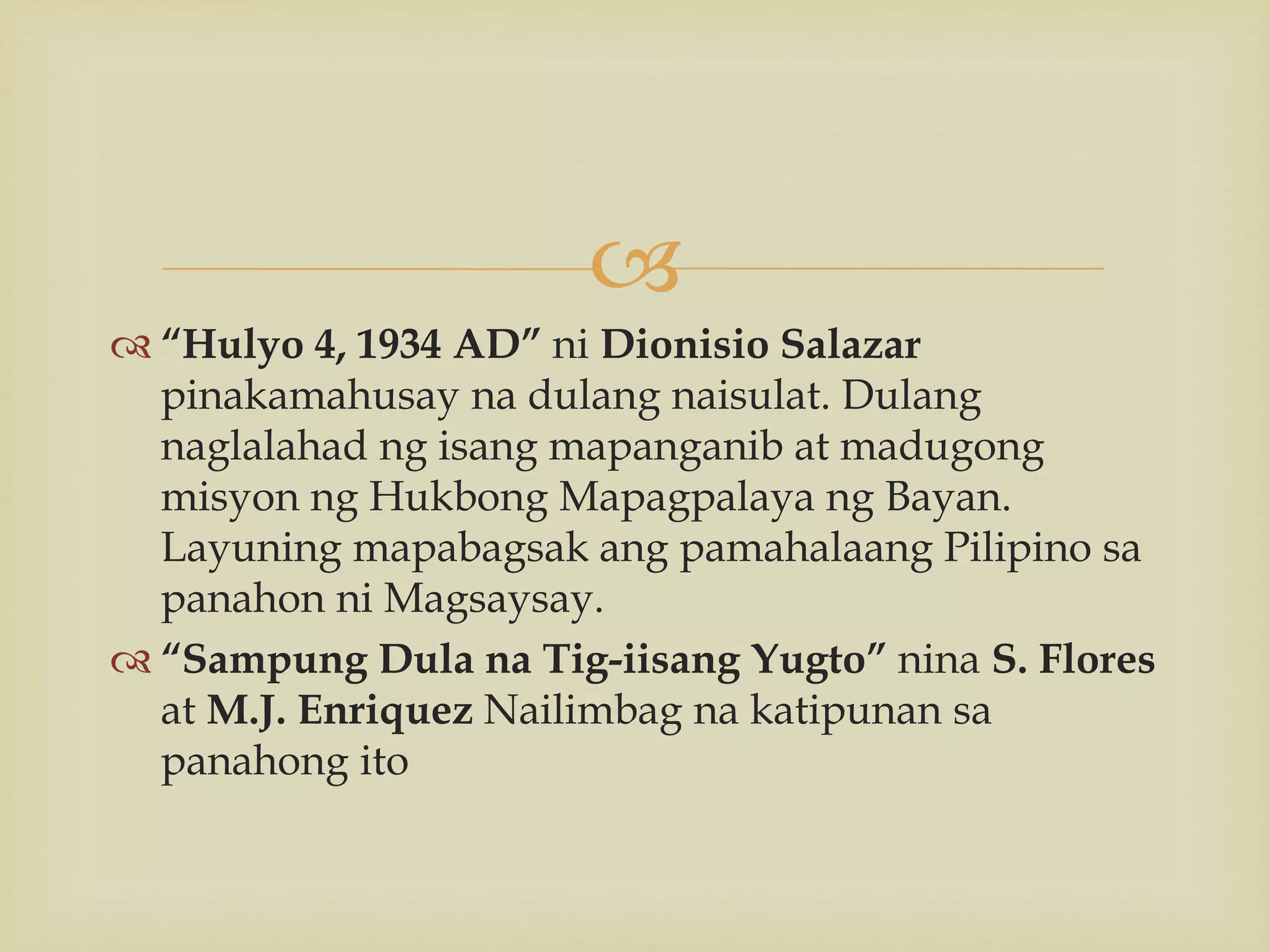 Maikling Kasaysayan ng Panitikang Pilipino | PDF