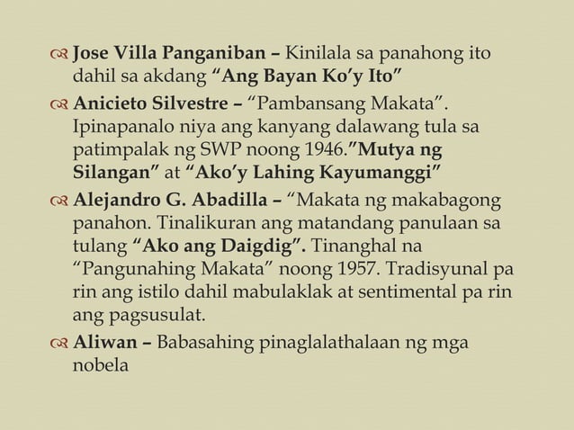 Maikling Kasaysayan ng Panitikang Pilipino | PDF