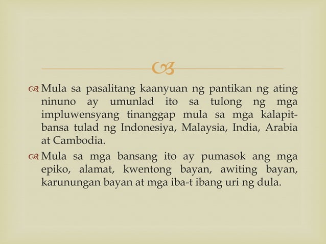 Maikling Kasaysayan ng Panitikang Pilipino | PDF