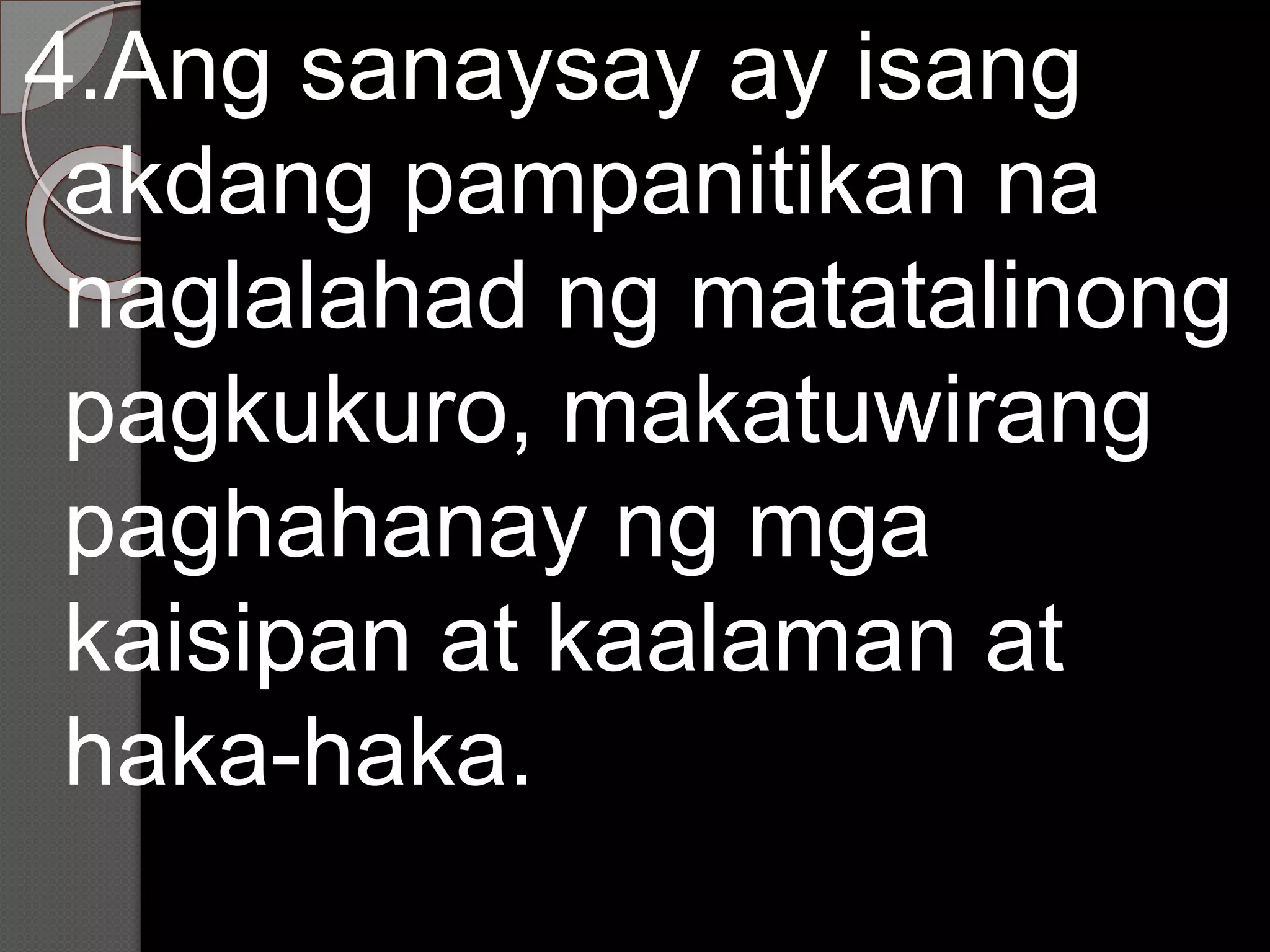 Kasaysayan ng Sanaysay | PPTX