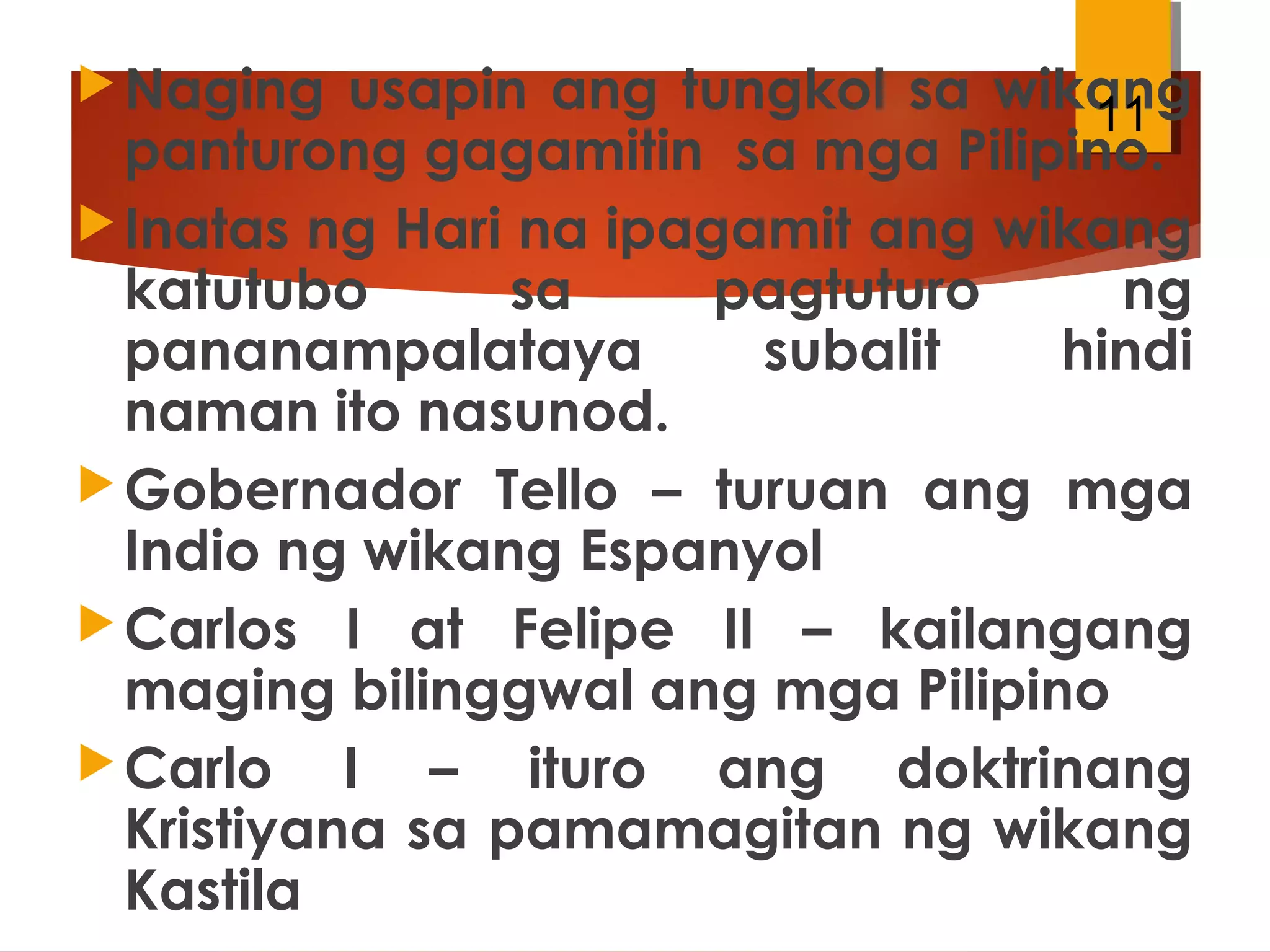 Kasaysayan ng wikang filipino | PPT