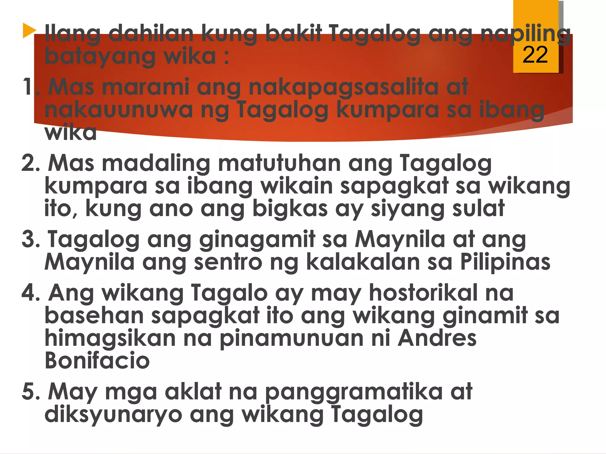 Kasaysayan ng wikang filipino | PPT