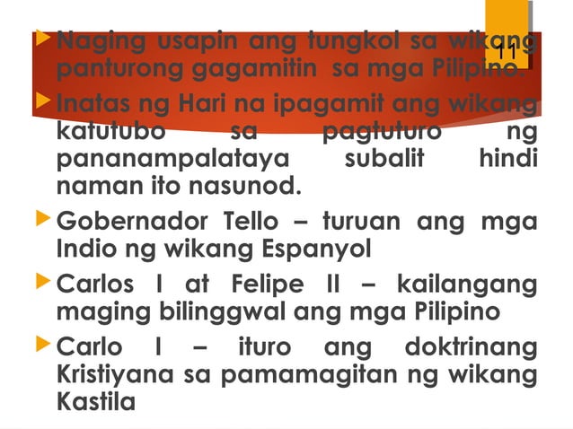 Kasaysayan ng wikang filipino | PPT