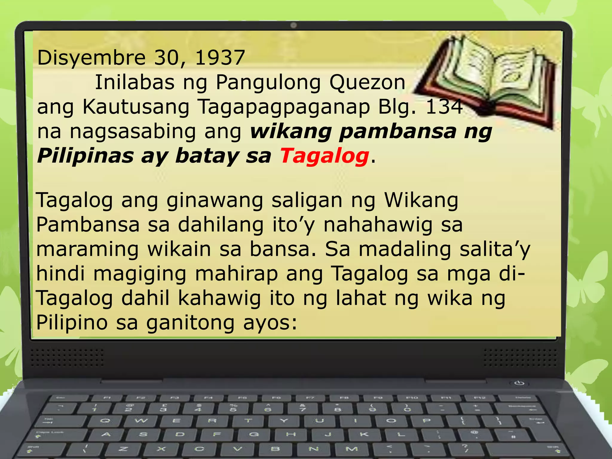 Kasaysayan ng Wikang Pambansa | PPTX