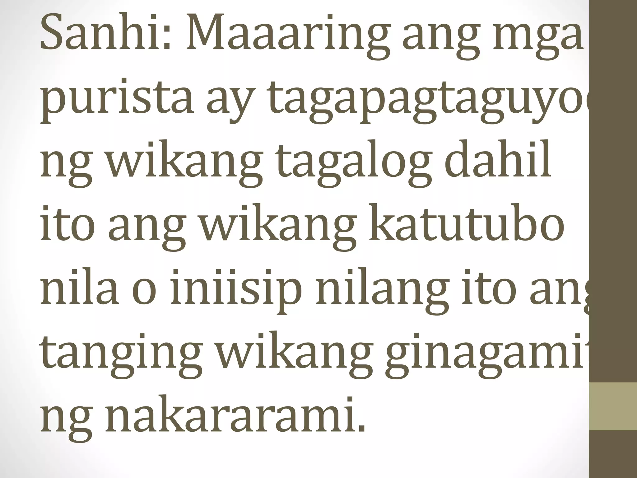 Kasaysayan sa pagkakabuo ng wikang pambansa (a ctivity) | PPTX