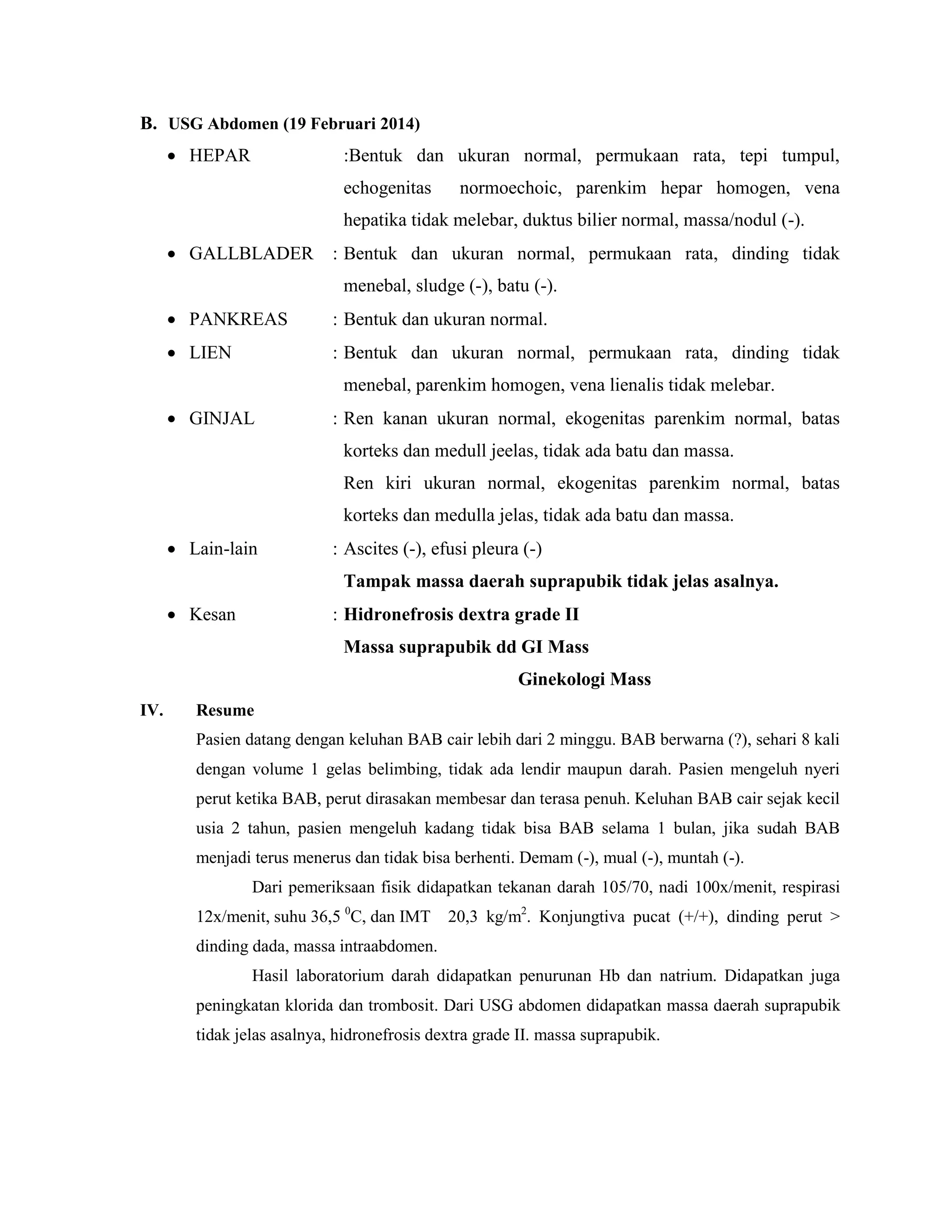 Kasus Kecil Interna : Diare Kronik | PDF