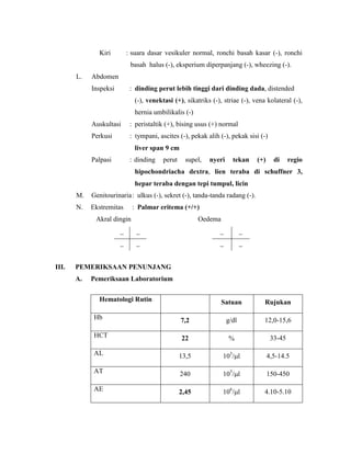 Kasus Kecil Interna : Hematemesis Melena, Klinis Sirosis Hepatis | PDF