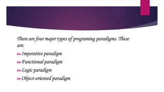 program development and paradigms | PPT