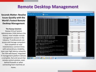 Kaseya monitoring tool | PDF | Operating Systems | Computer Software ...