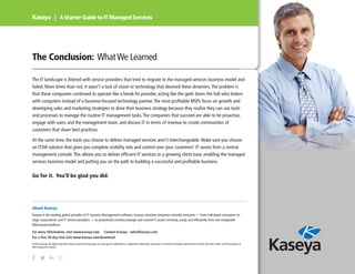 Kaseya msp starterguide | PDF