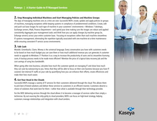 Kaseya msp starterguide | PDF