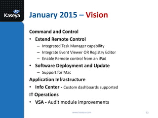 Kaseya Corporate Update and Roadmap Q1 2014 | PPT