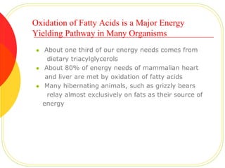 Fatty acid catabolism | PPTX