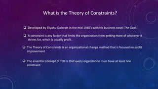 Theory of constraints and its types | PPTX