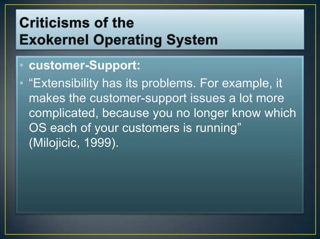 Exokernel Operating System (1) | PPTX