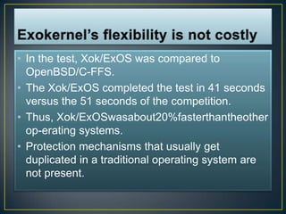 Exokernel Operating System (1) | PPTX
