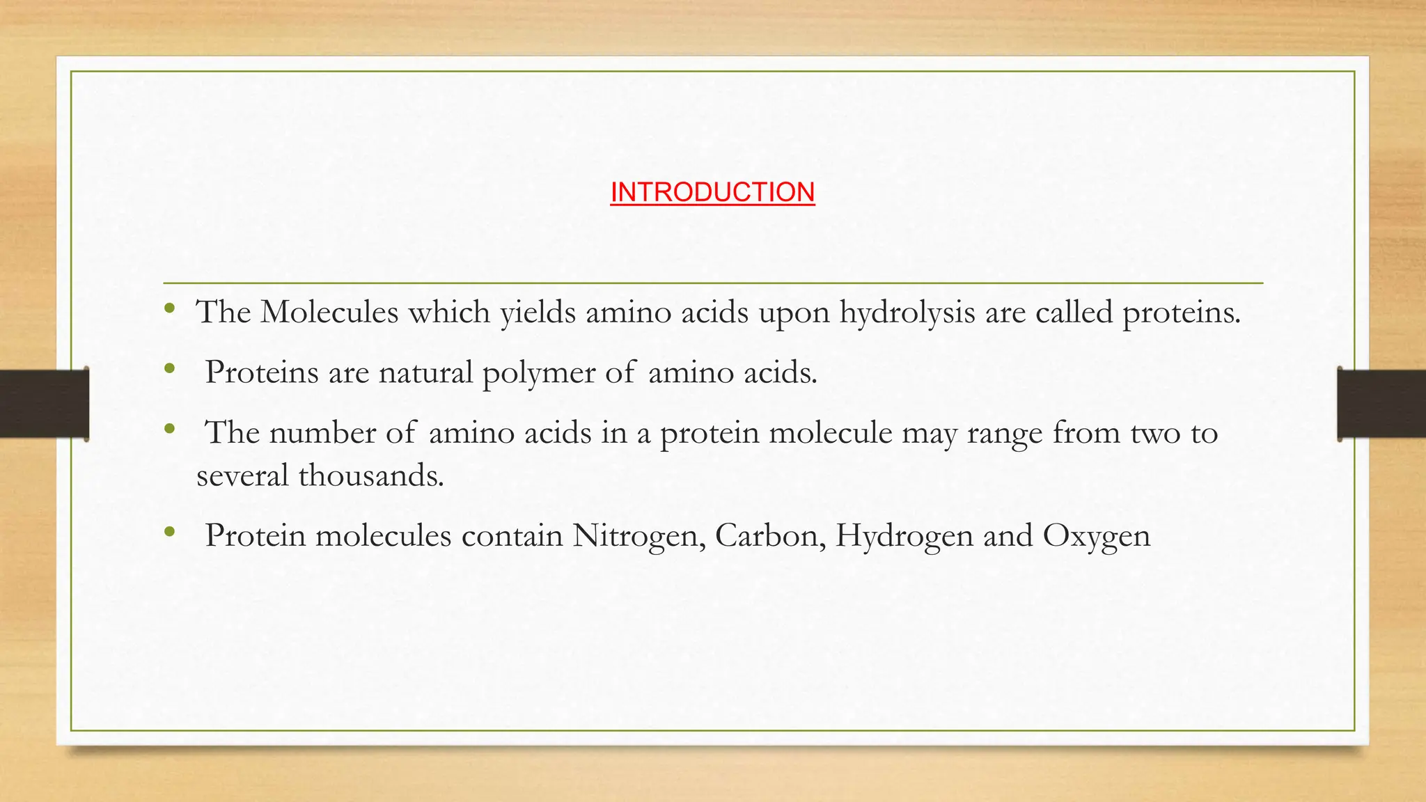 Proteins introduction and its structure. | PPTX