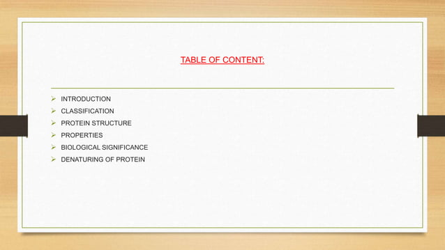 Proteins introduction and its structure. | PPT