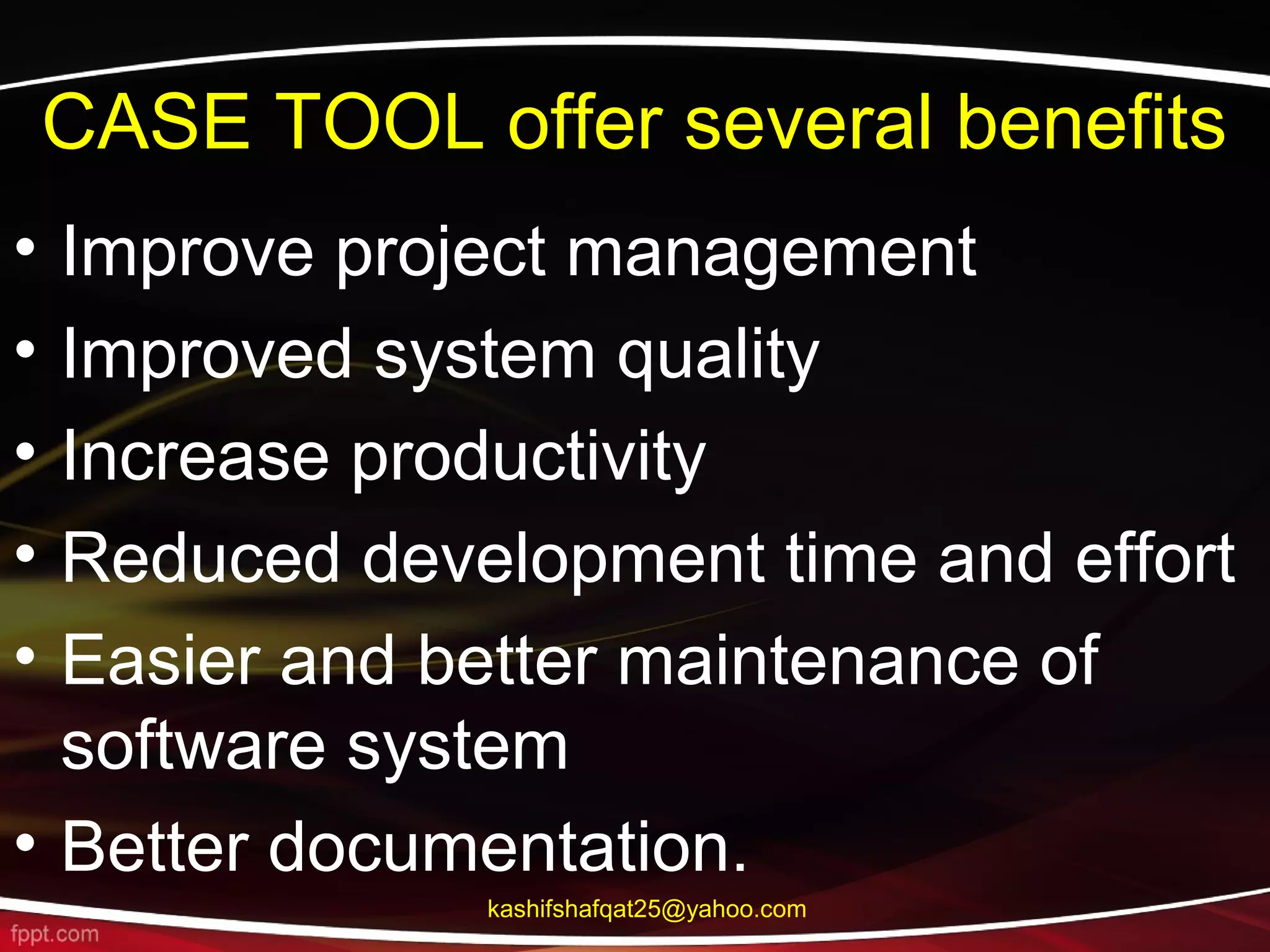 Software AND its Types & CASE toolS | PPT