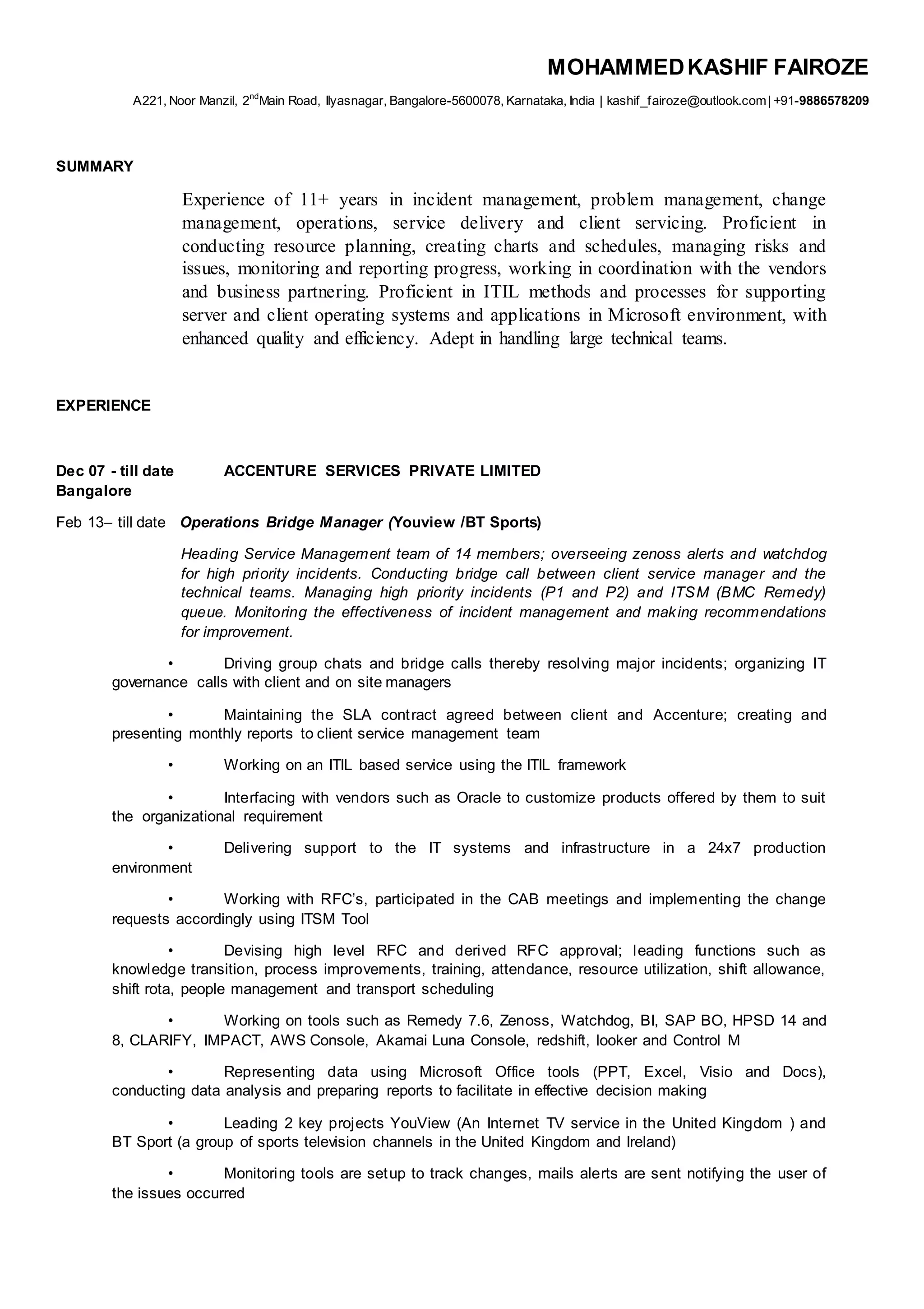 Kashif sm resume | DOCX