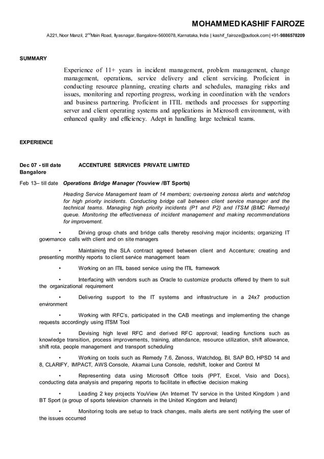 Kashif sm resume | PDF