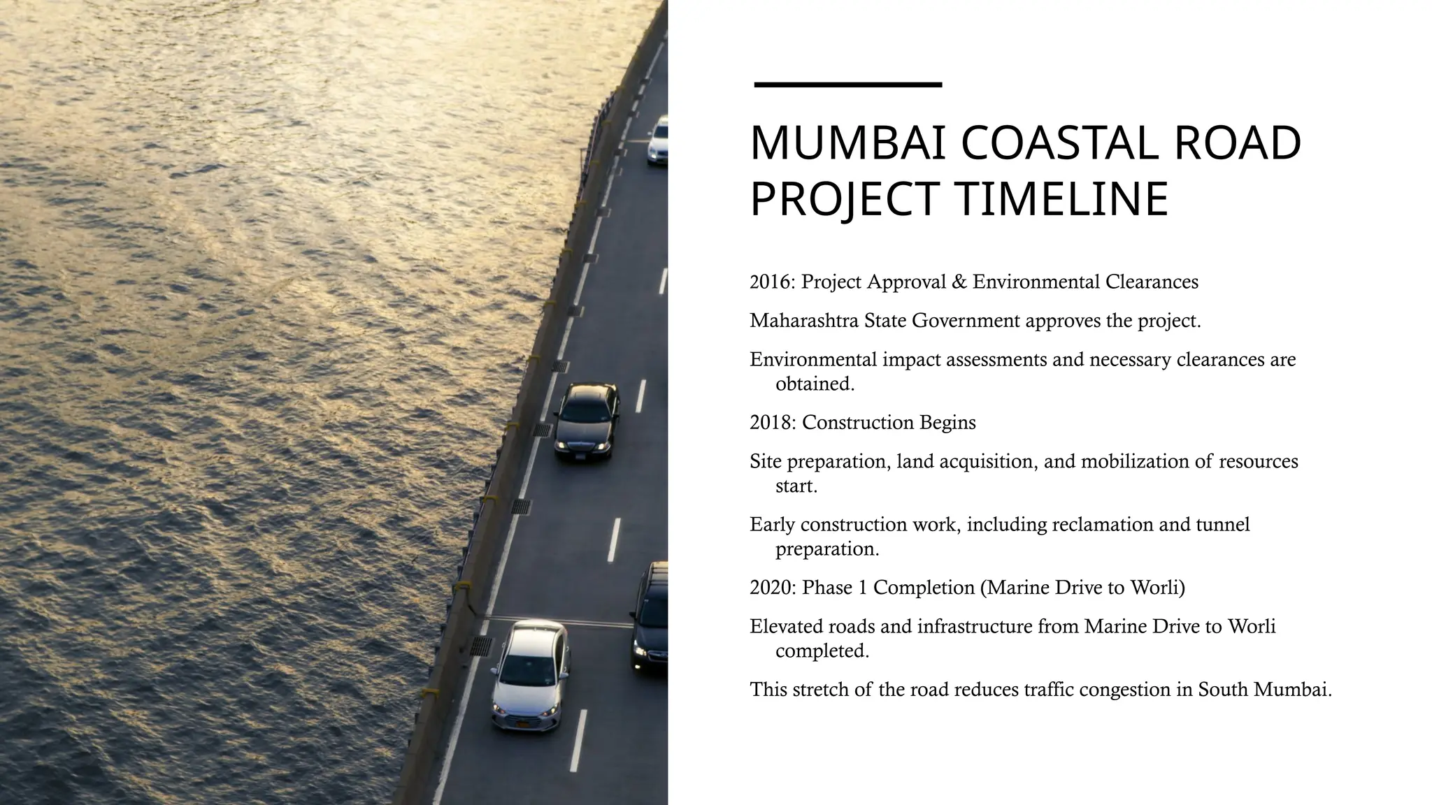 Mumbai coastal road project plan presentation | PPTX