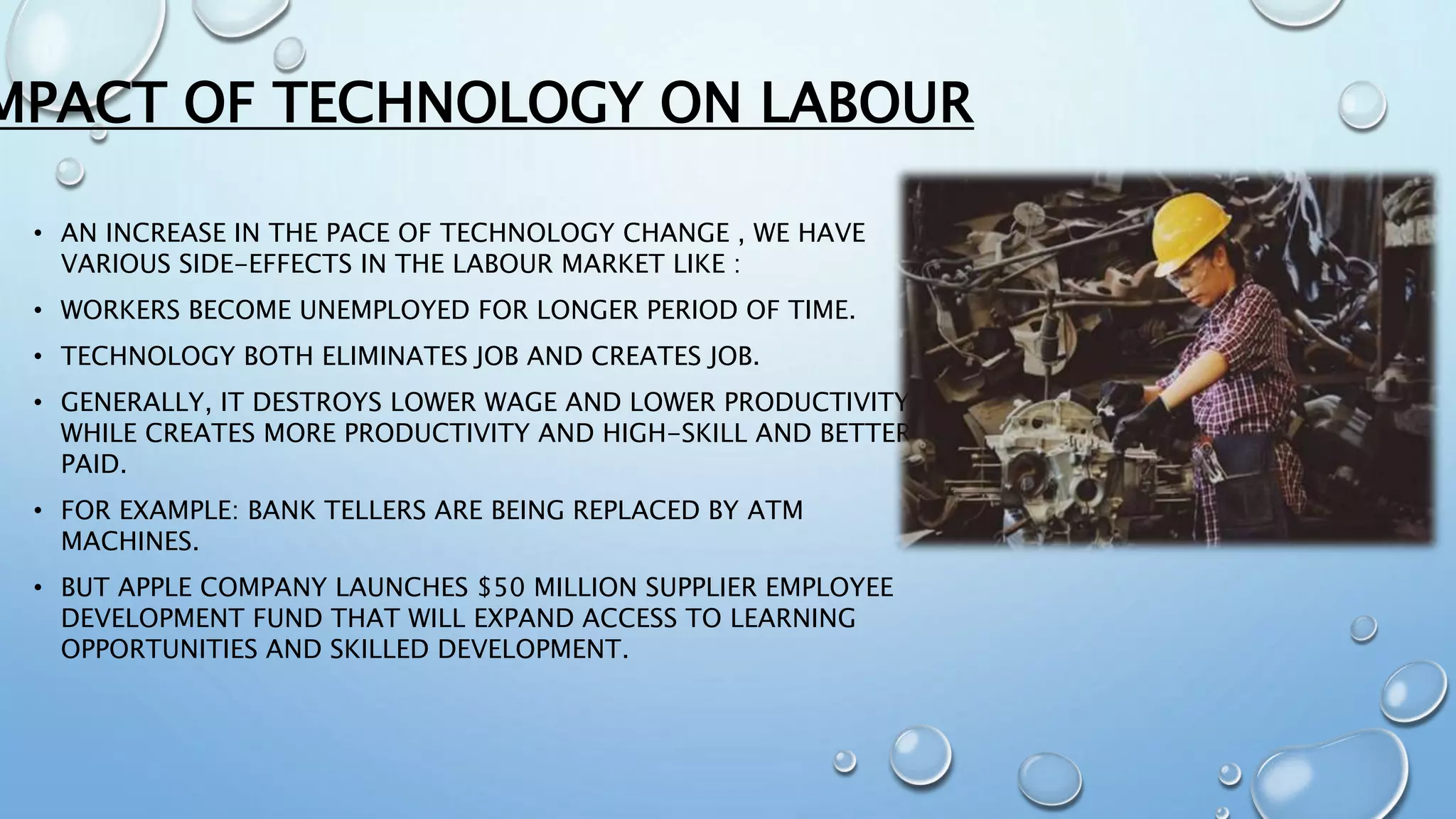 Impact of technology on productivity, labour and market structure | PPTX