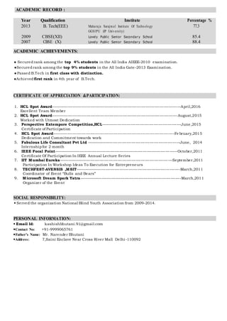 Kashish bhutani cv | DOCX