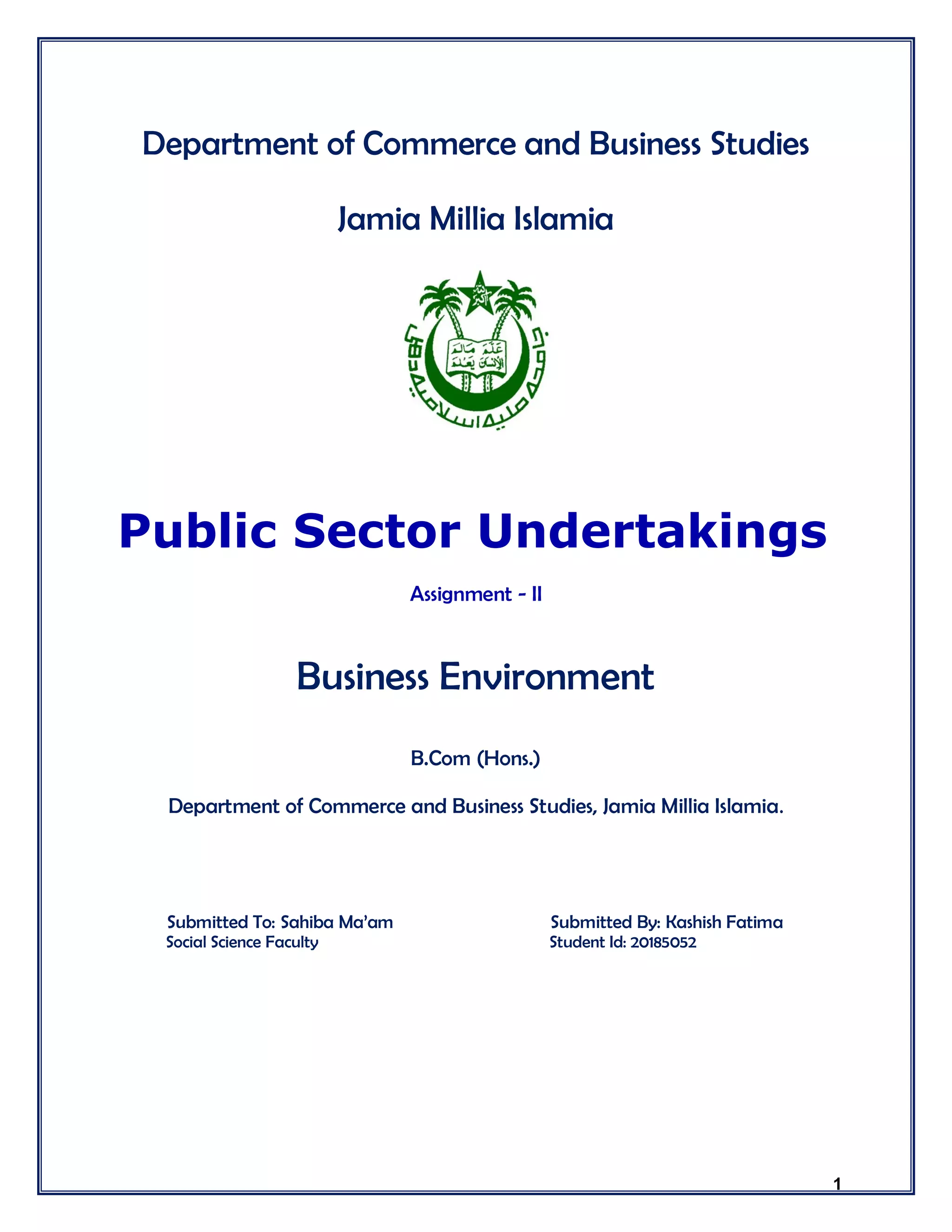 Public Sector Undertakings | PDF