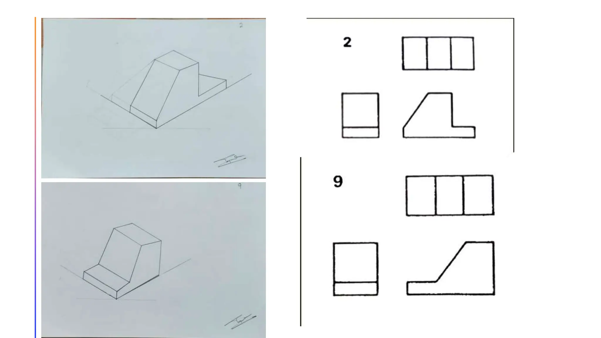 Perspective isometric design process sketch | PPTX