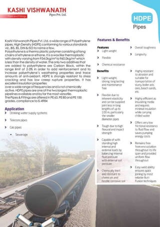 Kashivishwanath pipes brochure | PPTX