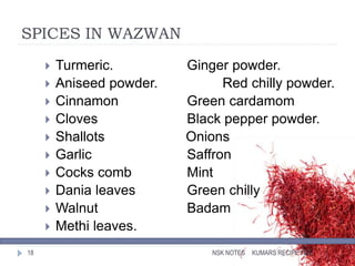 Kashmiri cuisine | PPT