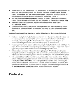 Kashmir conflict | DOCX