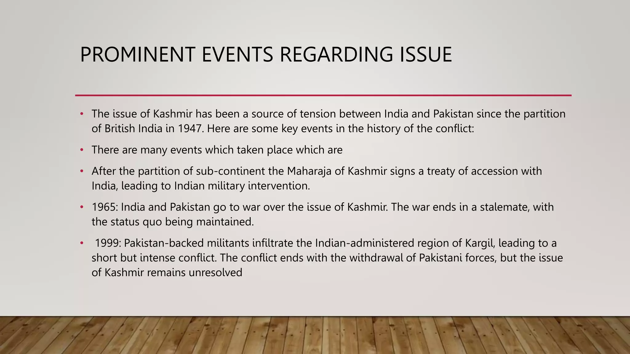 Kashmir Conflict and Possible options for its Resolution.pptx | Civic ...