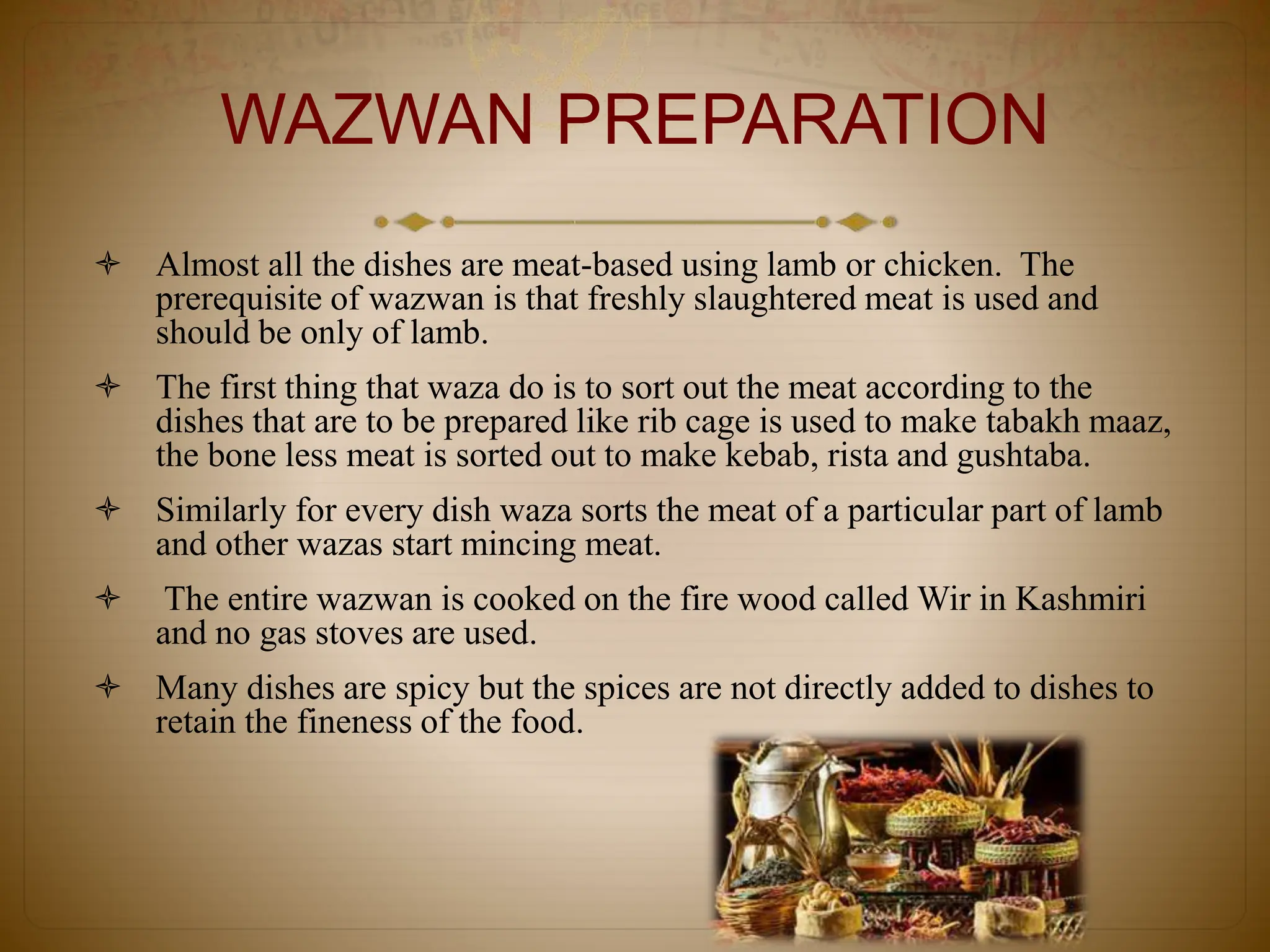 Kashmiri cuisine, Culture, Ingredients, Equipment's and Dishes | PPTX